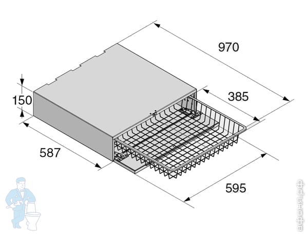 Выдвижная корзина ASKO Hidden Helper HB1153W белая | Афоня.рф, цена 33 ...