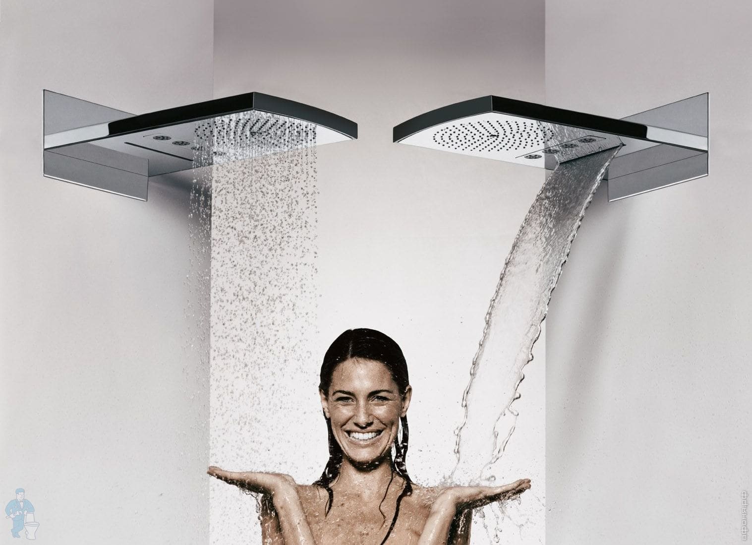 Верхний душ Hansgrohe Raindance Rainfall 240 AIR 3jet прямоугольный ...