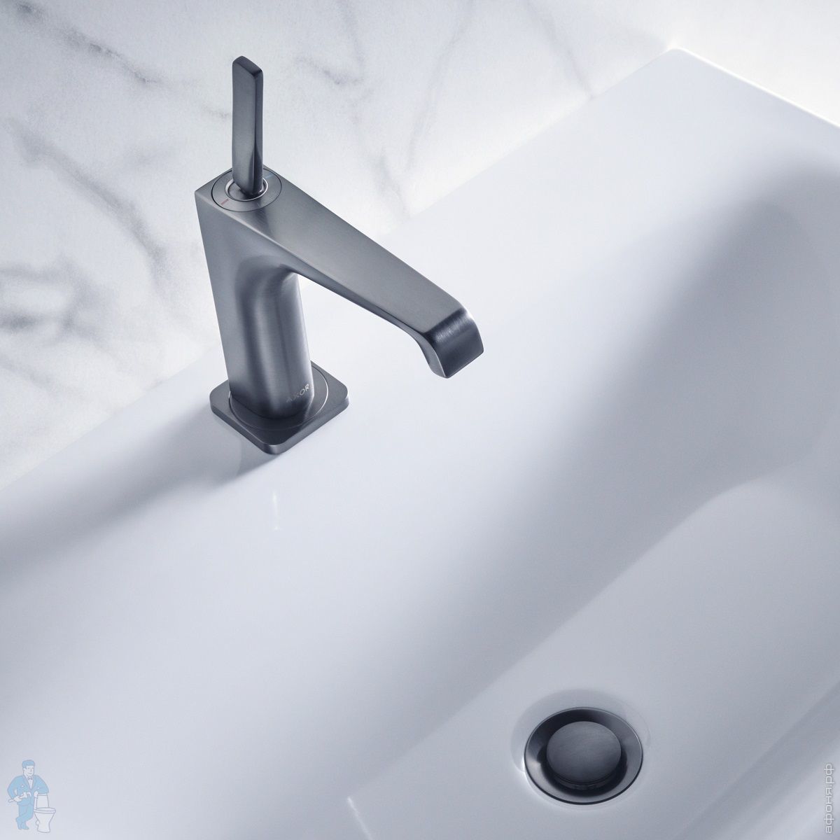 Смеситель Axor Citterio E 36101000 для умывальника, однозахватный, хром ...