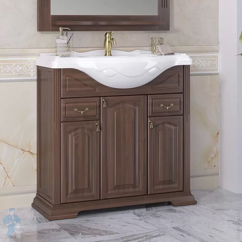 Тумба с раковиной Opadiris Риспекто 85 (860х900х475) напольная, цвет: нагал | Афоня.рф