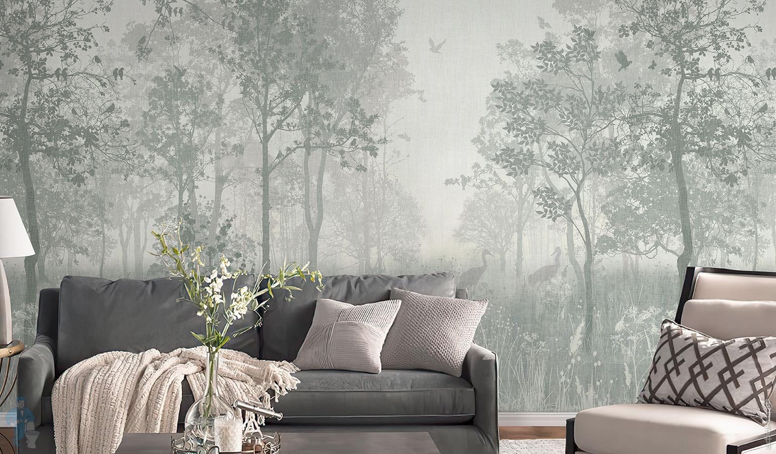 Обои Affresco Wallpaper part 1 (0,80х2,4) серые AB52-COL4 (кв.м ...