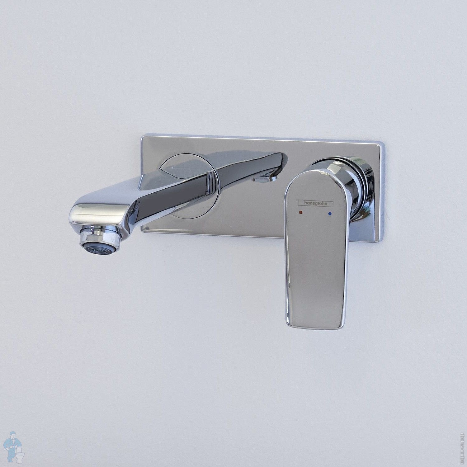 Смеситель Hansgrohe Metris 31086000 для умывальника, встраиваемый ...