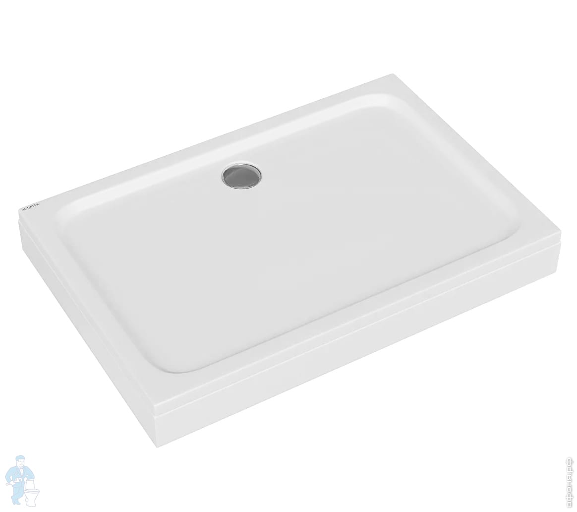Душевой акриловый поддон АКВАТЕК DPA-0000006 прямоугольный 1200х900х150, без сифона, белый ...