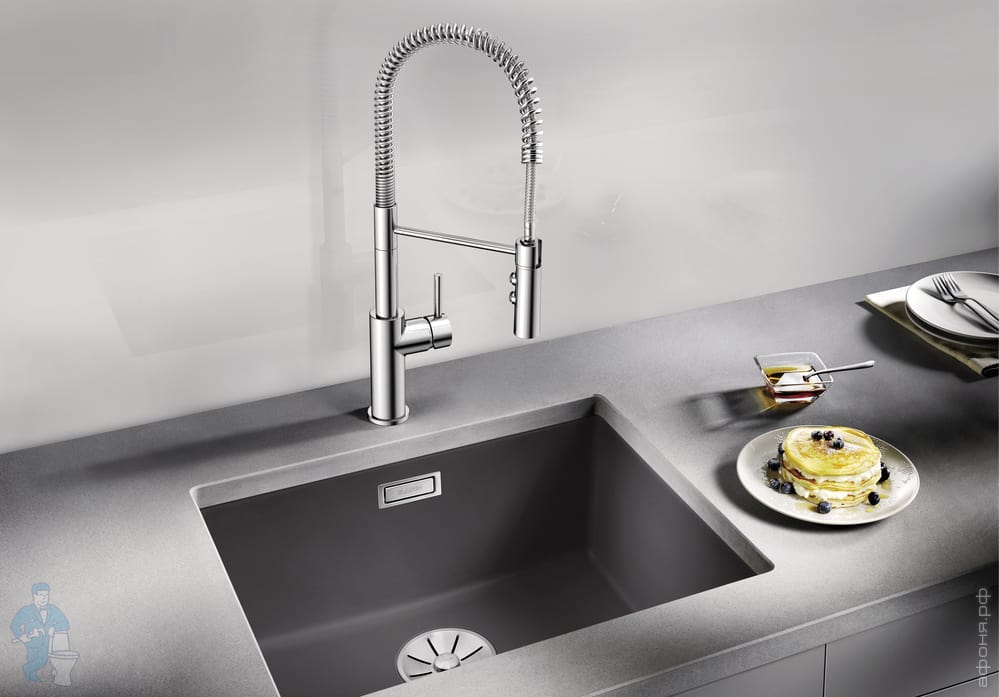 Смеситель для кухни Blanco Catris-S 521476 с гибким шлангом и выдвижным ...