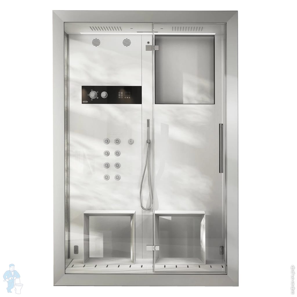 Душевая кабина JACUZZI FRAME IN2 TOP (1500х1100х2240) левая, паровая ...