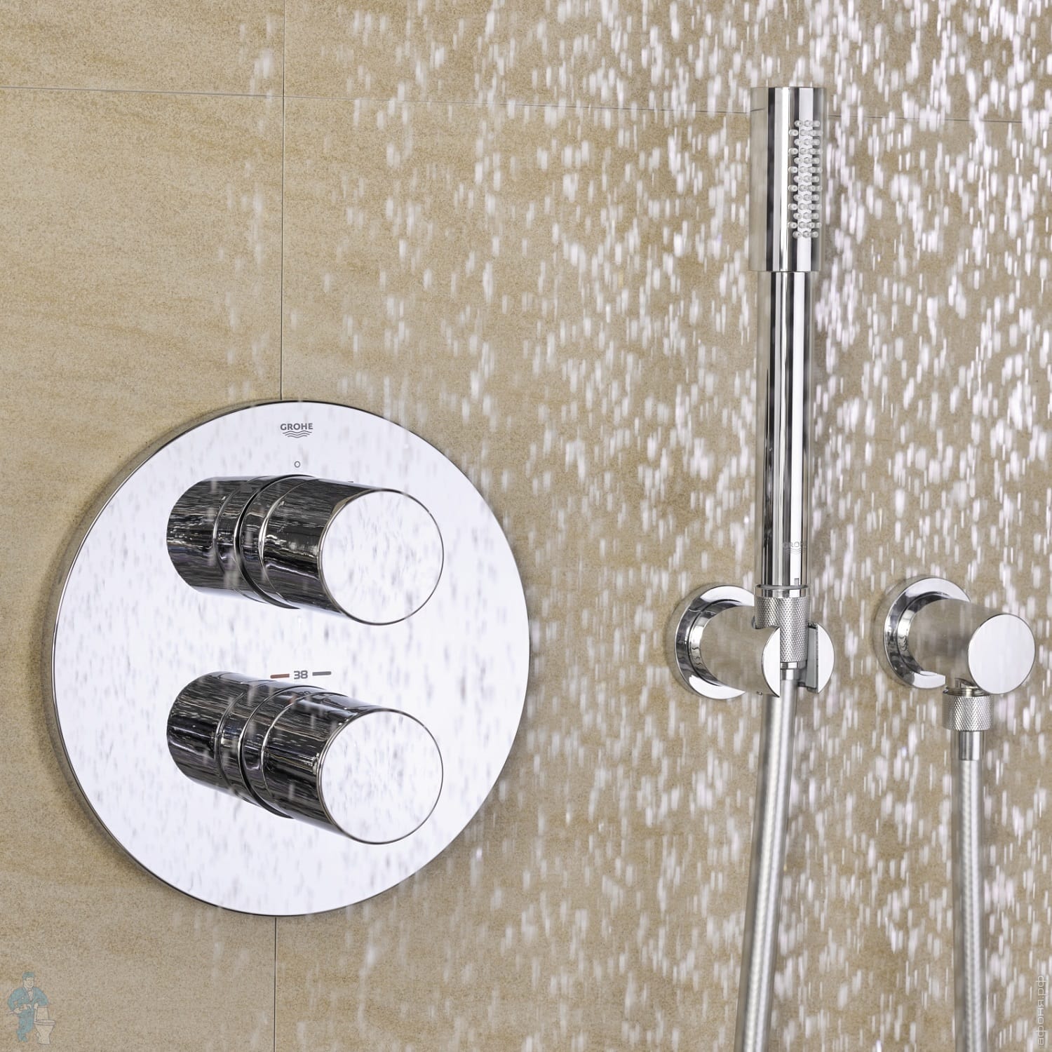 Душевой набор Grohe Sena 28348000 (Лейка, шланг, держатель) | Афоня.рф