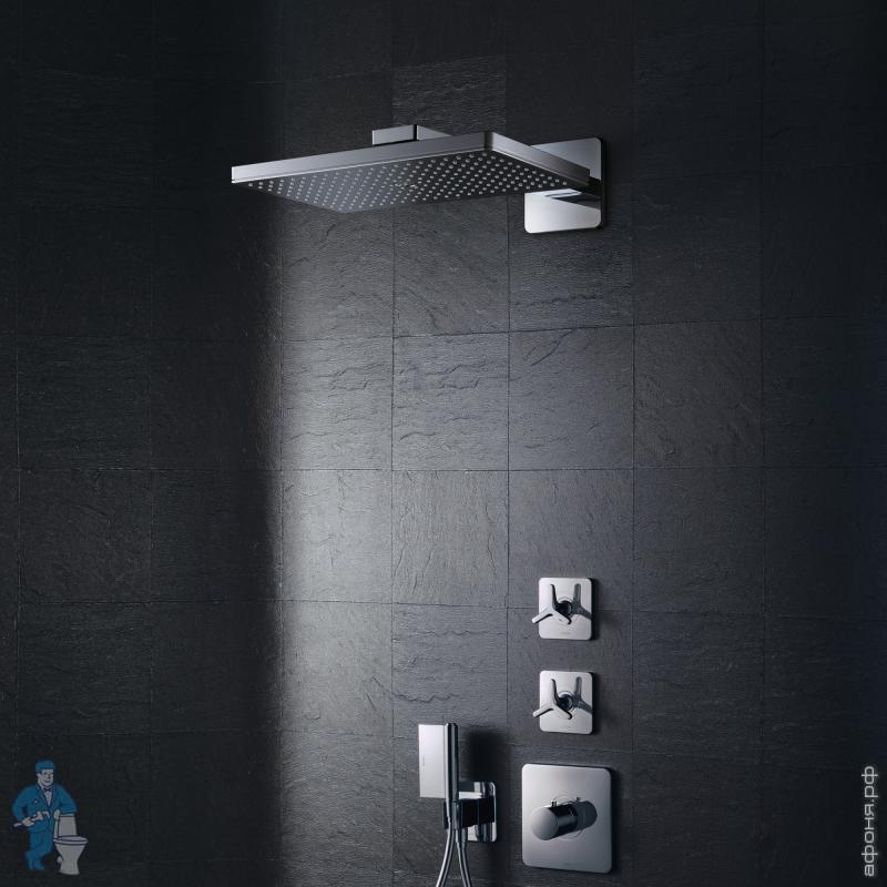 Верхний душ Axor ShowerSolutions 35280000 (460х360) стена, 2 типа струи ...