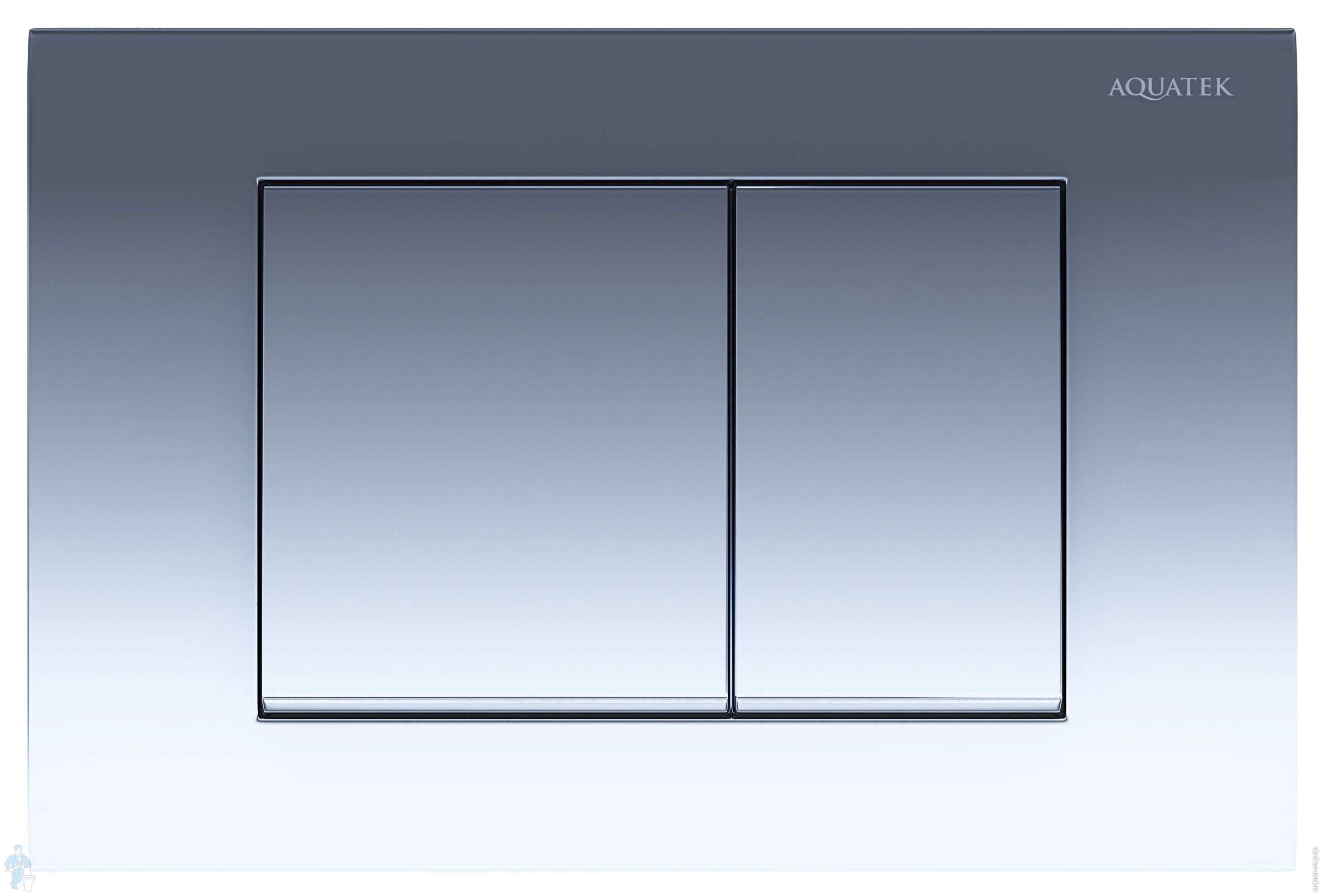 Клавиша смыва Aquatek Evolution двойной смыв, клавиши квадратные, цвет ...