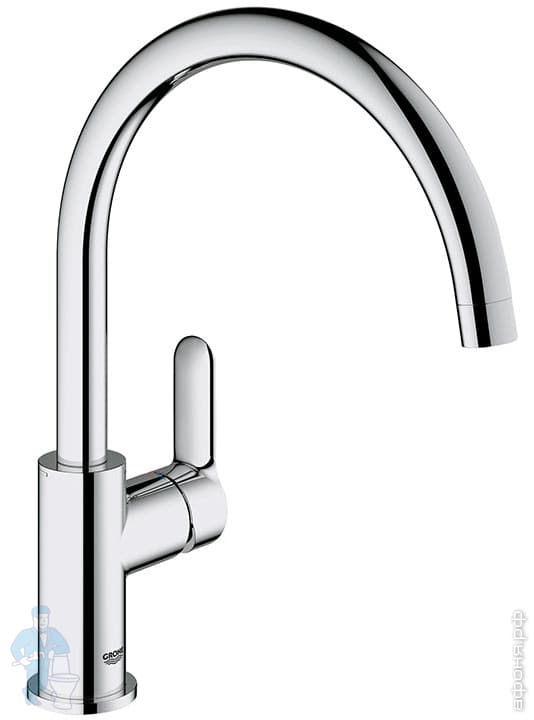 Смеситель Grohe BauEdge 31367000 для кухни, однозахватный, поворотный ...