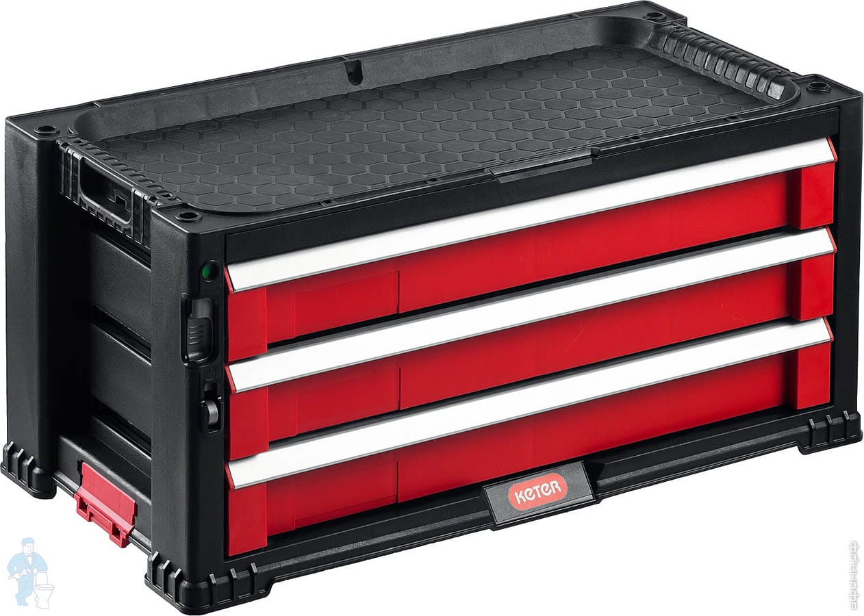 *Ящик KETER DRAWER-3 пластиковый, с 3 выдвижными полками, 22 ...