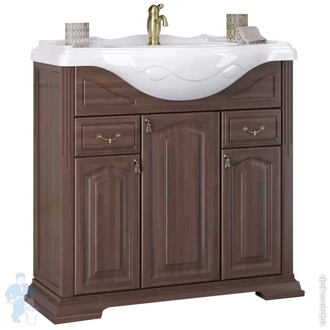 Тумба с раковиной Opadiris Риспекто 85 (860х900х475) напольная, цвет: нагал | Афоня.рф