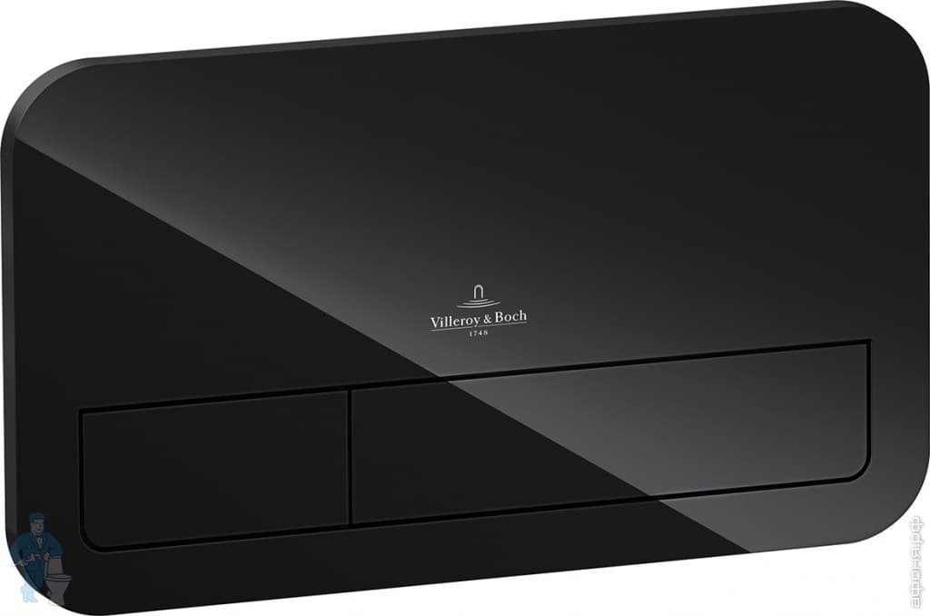 Клавиша смыва Villeroy&Boch ViConnect стекло, черный глянец 922400RB ...
