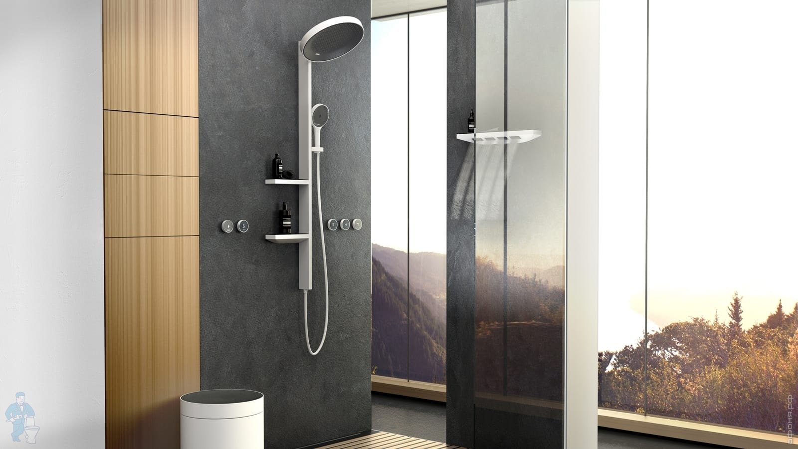 Hansgrohe Rainfinity Плечевой душ 500 белый матовый 26243700 | Афоня.рф ...