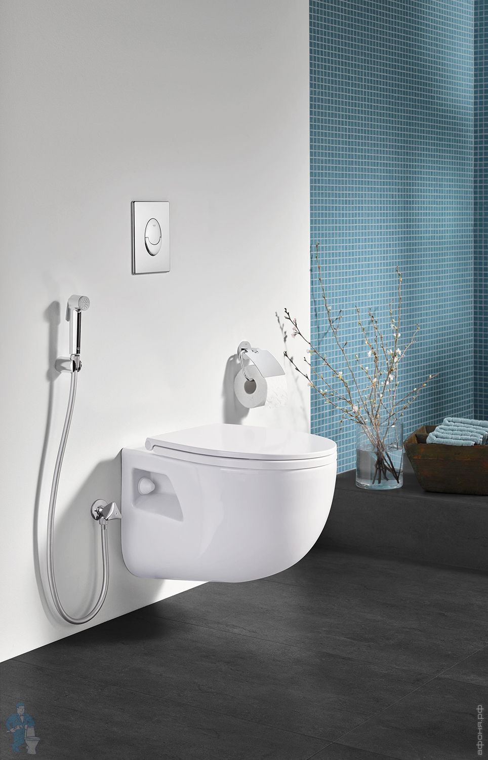 Душевой набор Grohe Tempesta-F 26352000 (шланг, лейка, настенный ...