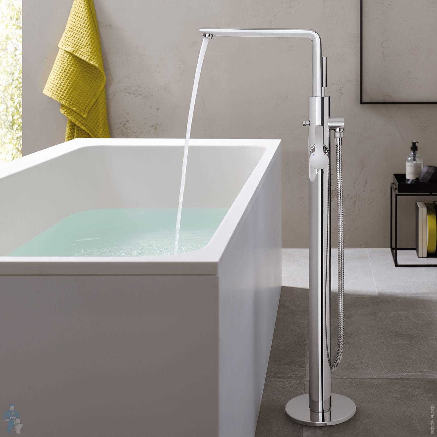 Смеситель Grohe Lineare New 23792001 для ванны однорычажный, напольный ...