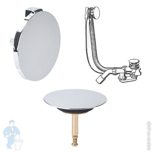 Слив-перелив для ванн Villeroy & Boch U90950461 хром | Афоня.рф