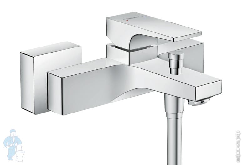 Смеситель Hansgrohe Metropol 32540000 настенный для ванны, однорычажный ...
