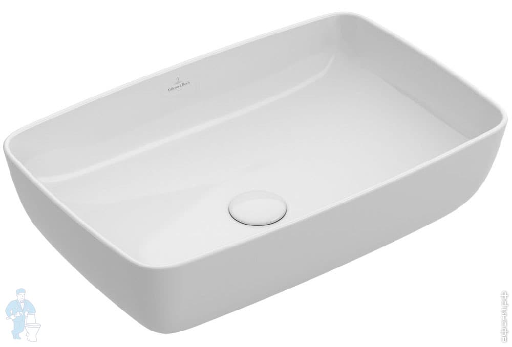Раковина Villeroy & Boch Artis 4172 58 01 (580х380х120) без отверстия ...