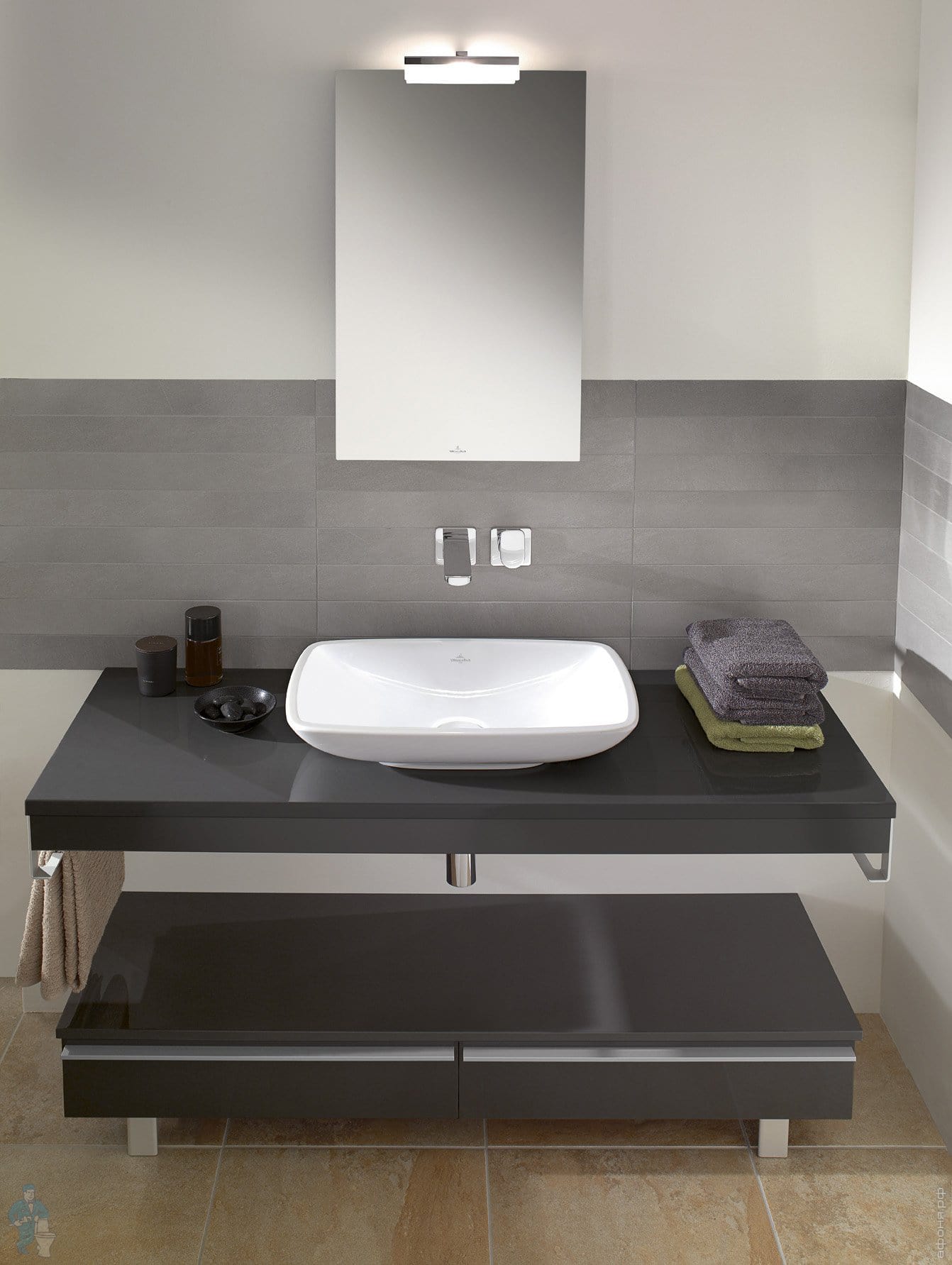 Раковина Villeroy & Boch Loop&Friends 51540001 со смесителем Liberty ...